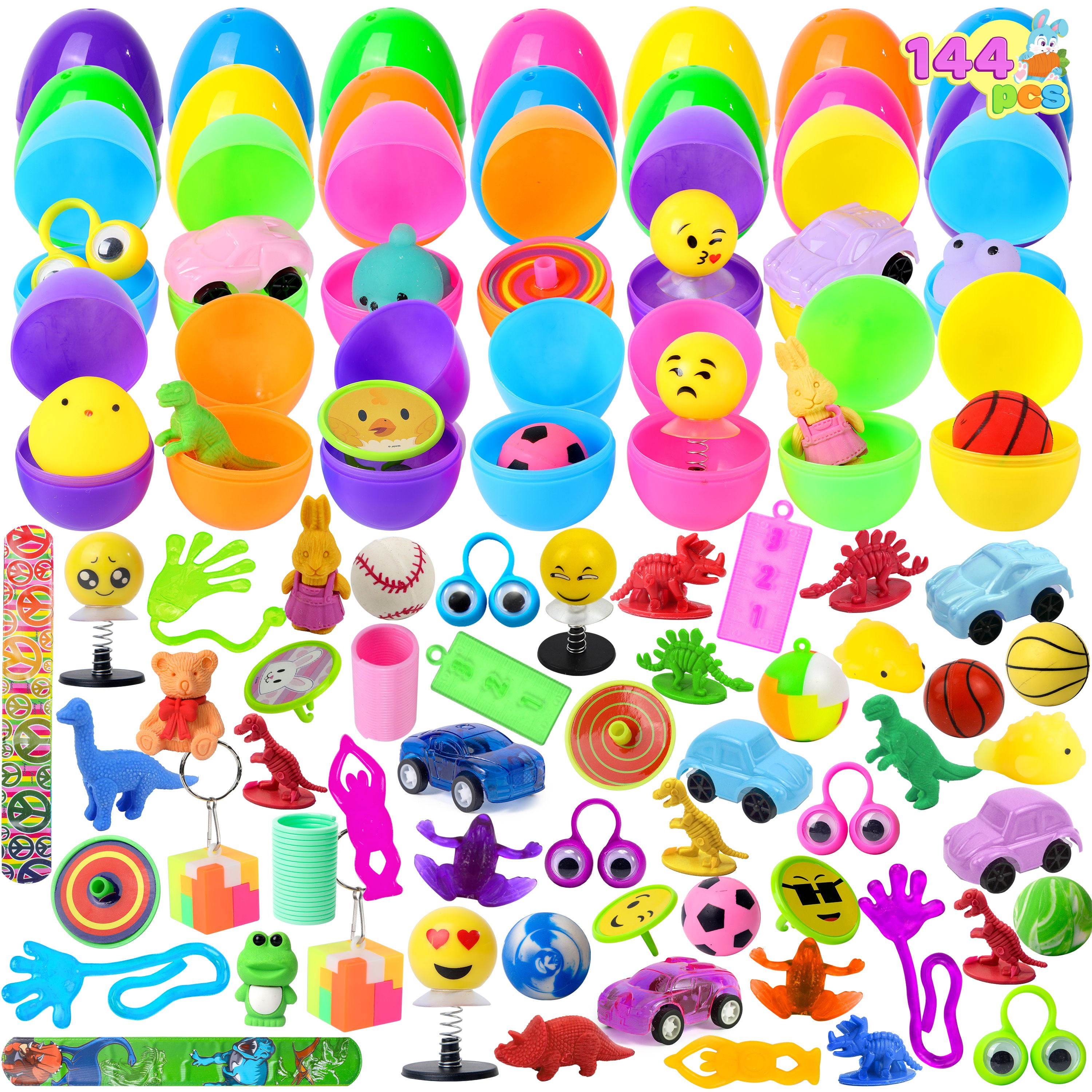 JOYFY 144 Packs Prefilled Easter Eggs with Assorted Toys,2.4" Easter ...