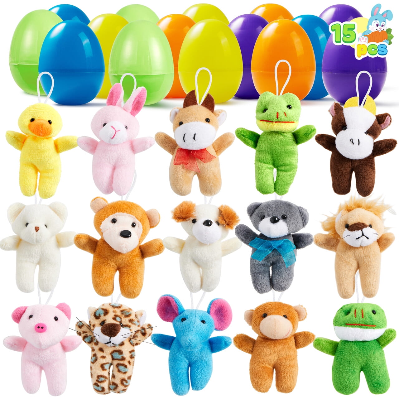 JOYFY 15 Pack Prefilled Easter Eggs with Toys,Easter Eggs with Mini ...