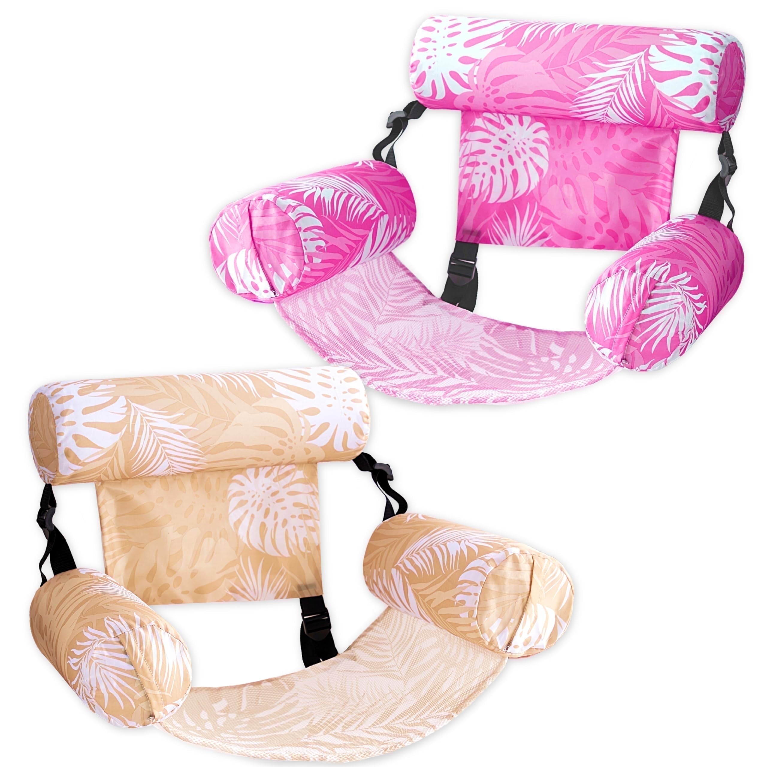 Joyfy Inflatable Pool Float Chair, 2PCS Lounge Chairs for Adults, Heavy ...