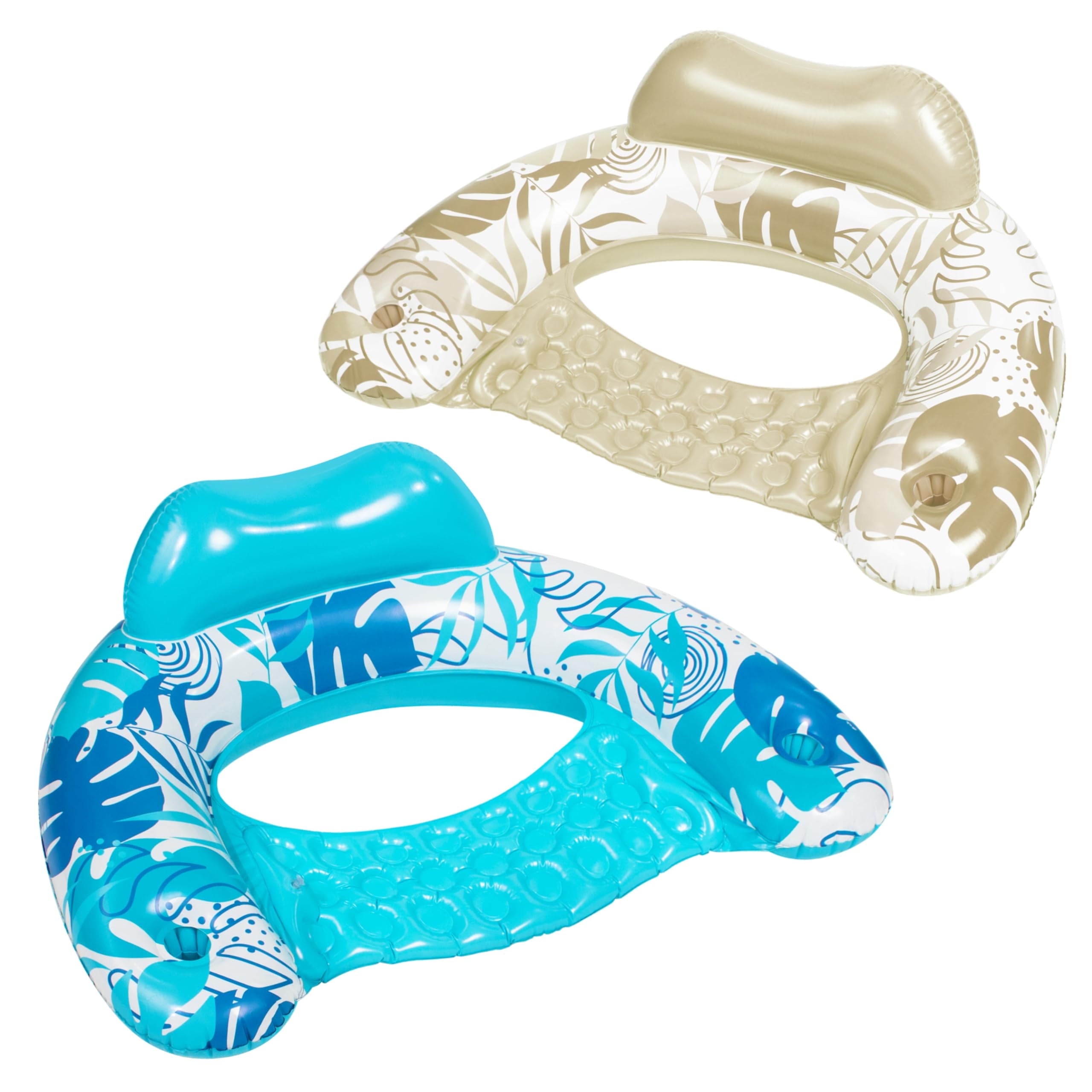 JOYFY 2 Packs Inflatable Pool Chair,Blow up Floating Pool Floats Chair ...