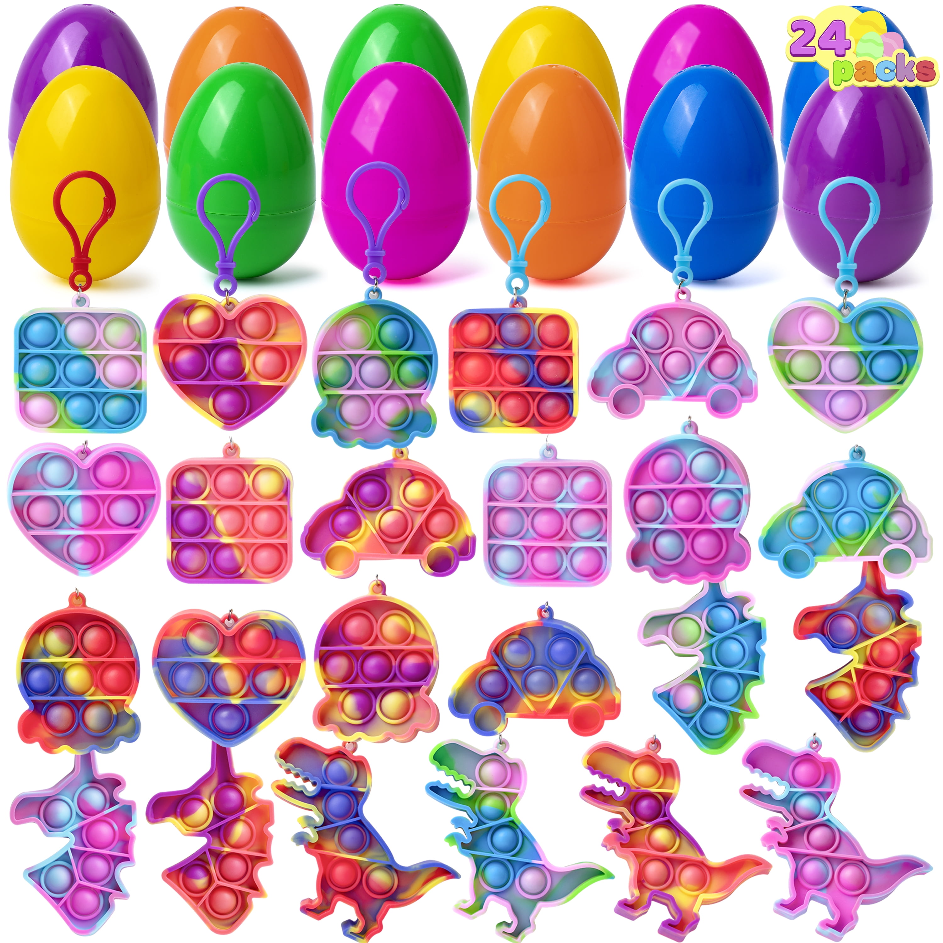 JOYFY 24 Pack Prefilled Easter Eggs with Toys,Easter Eggs Filled with ...