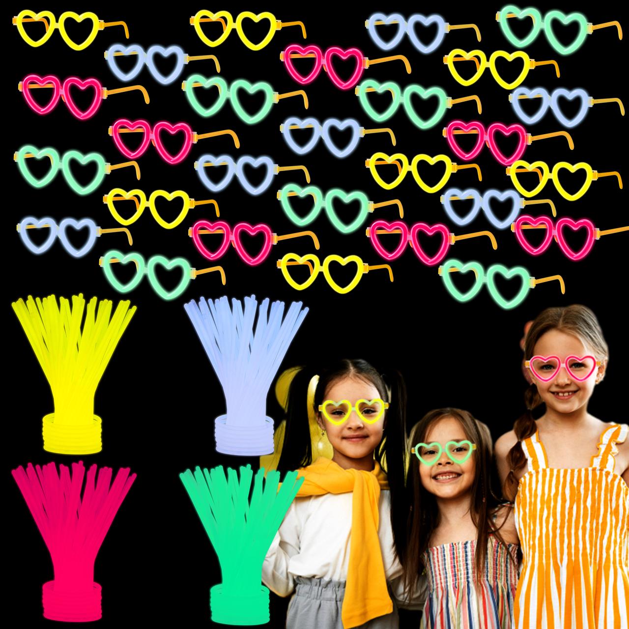 JOYFY 28 Packs Valentines Day Cards with Heart Shaped Glasses for Kids ...