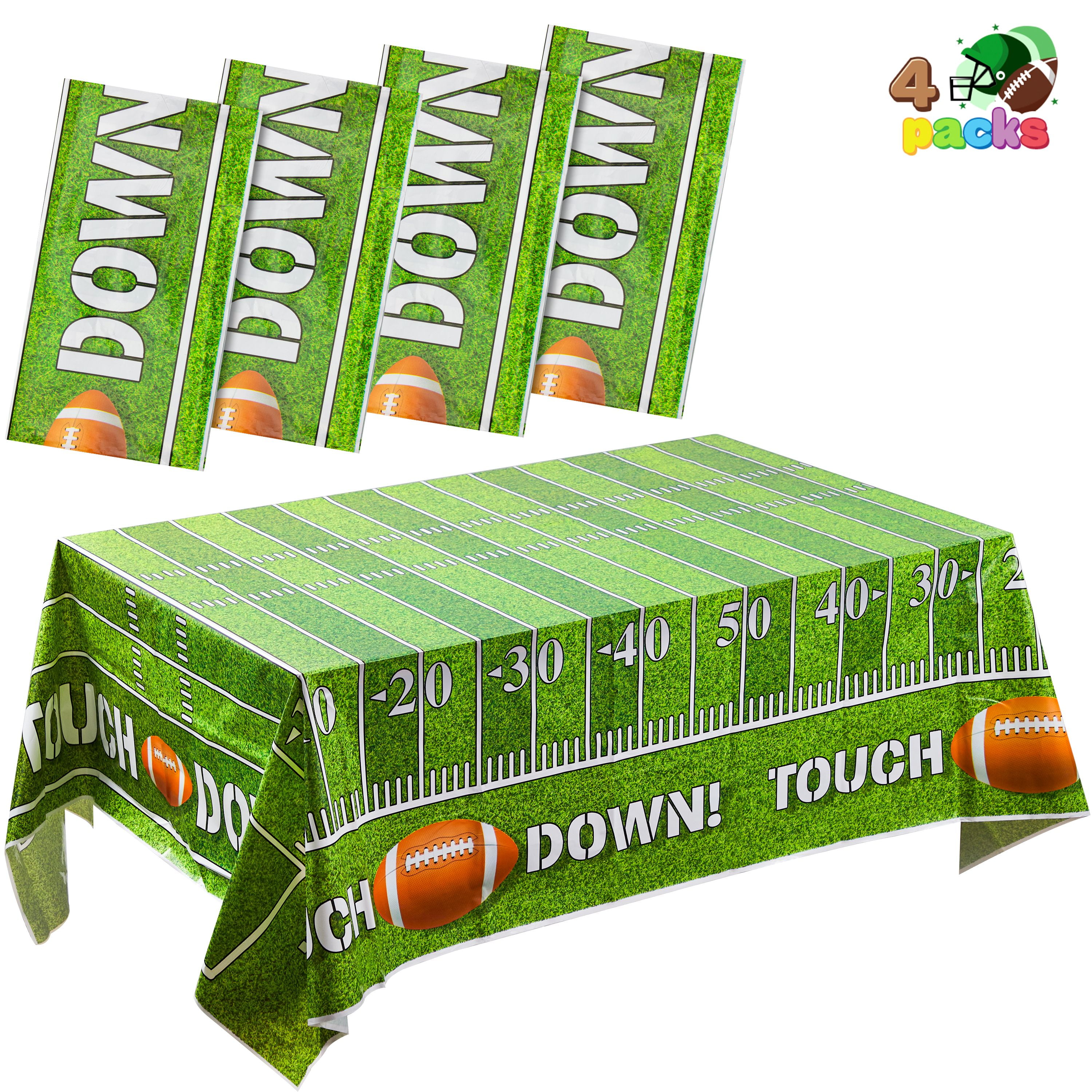 JOYFY 4 Pack Game Day Football Tablecloth,54x72 Inches Table Cover ...