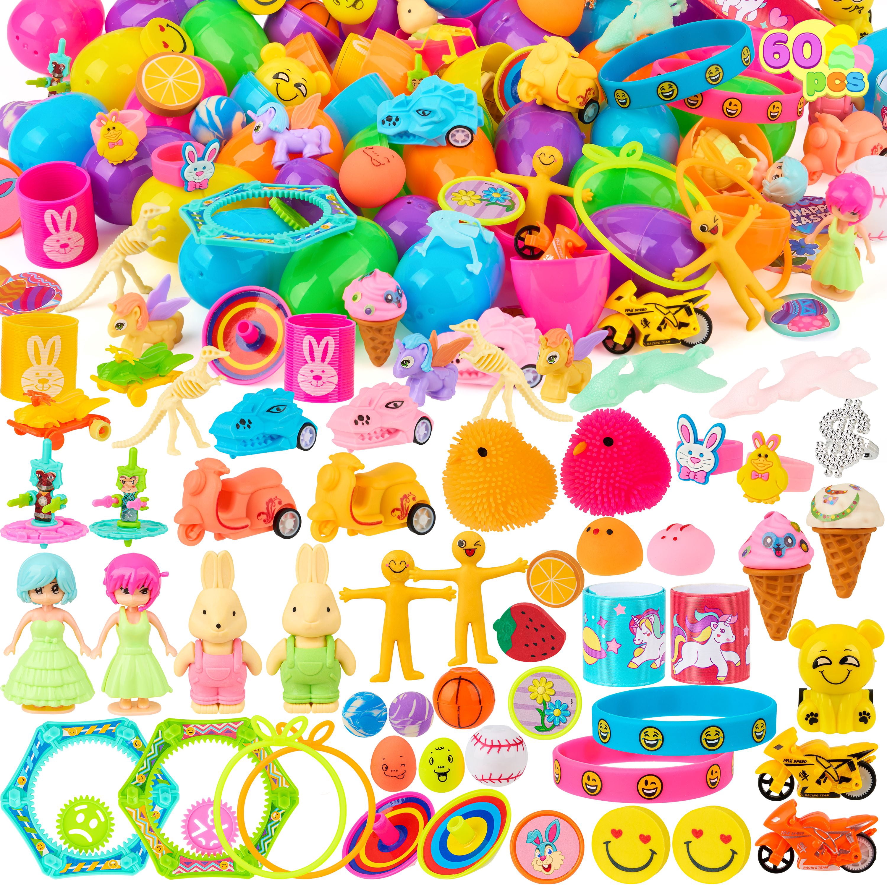Joyfy 60 Packs Prefilled Easter Eggs with Assorted Toys,2.4" Easter Egg ...
