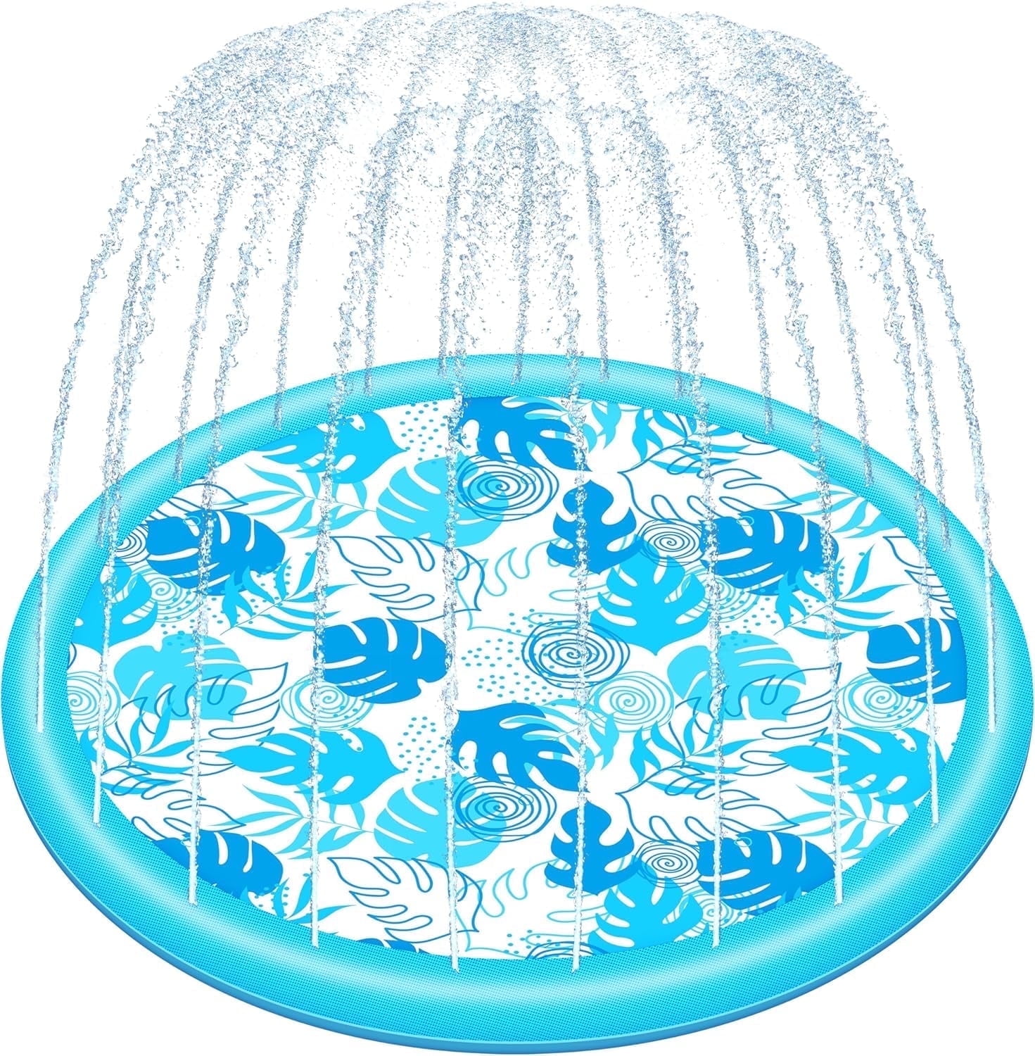 Joyfy 6ft Splash Pad Sprinkler, Non-Slip Outdoor Water Mat for Kids ...