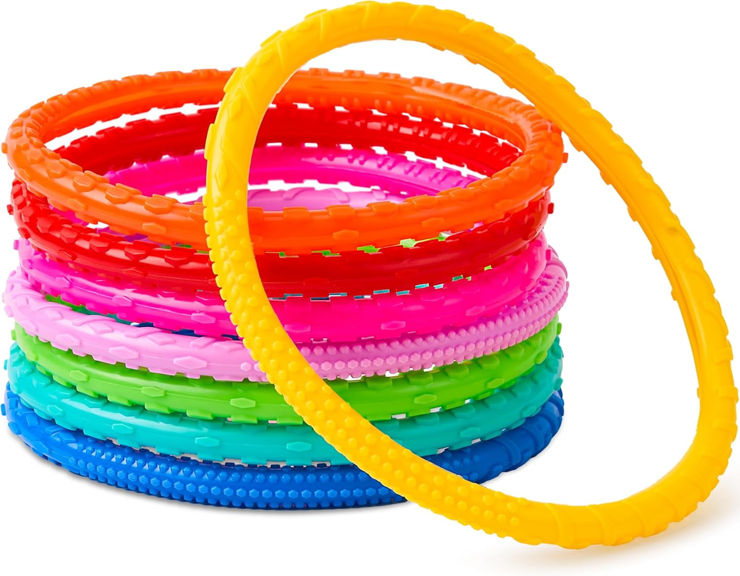 Joyfy Dive Rings Pool Toys, 8 Pcs Colorful Underwater Diving Rings for ...