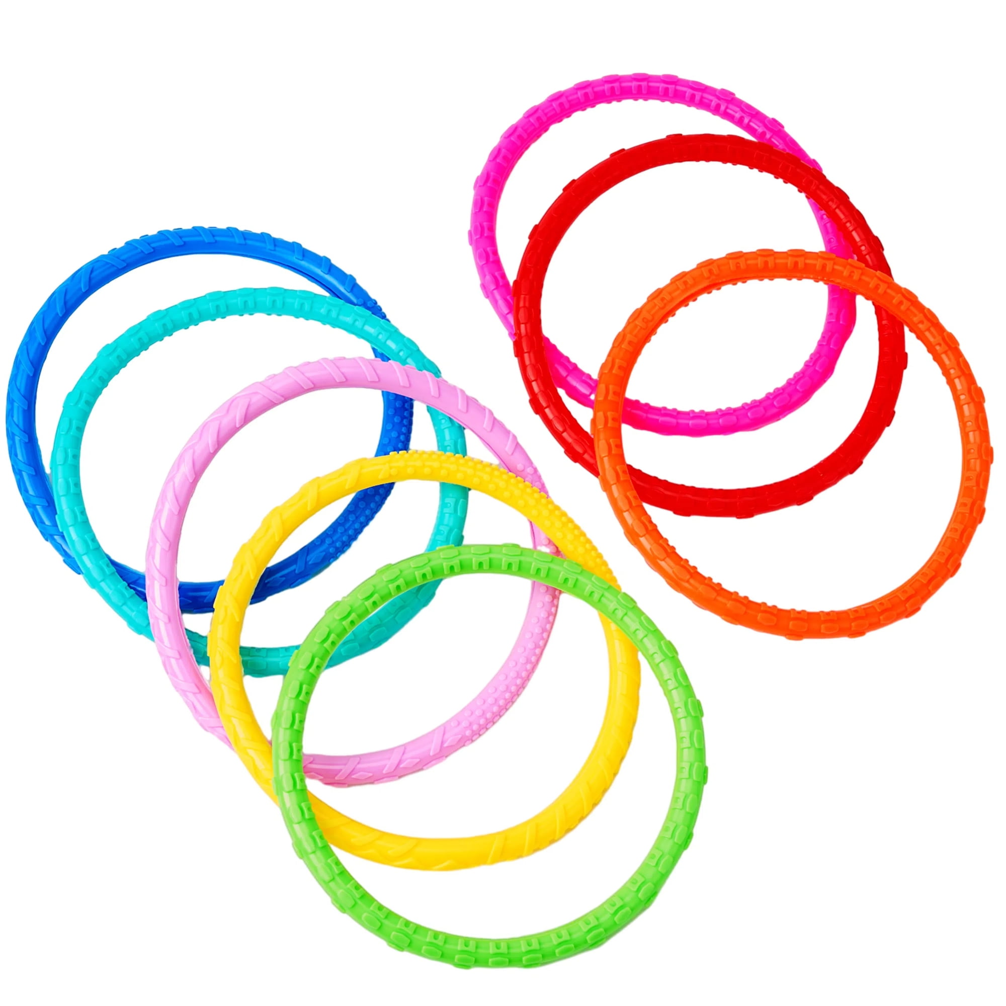 JOYFY Dive Rings Pool Toys, 8 Pcs Colorful Pool Rings for Kids ...
