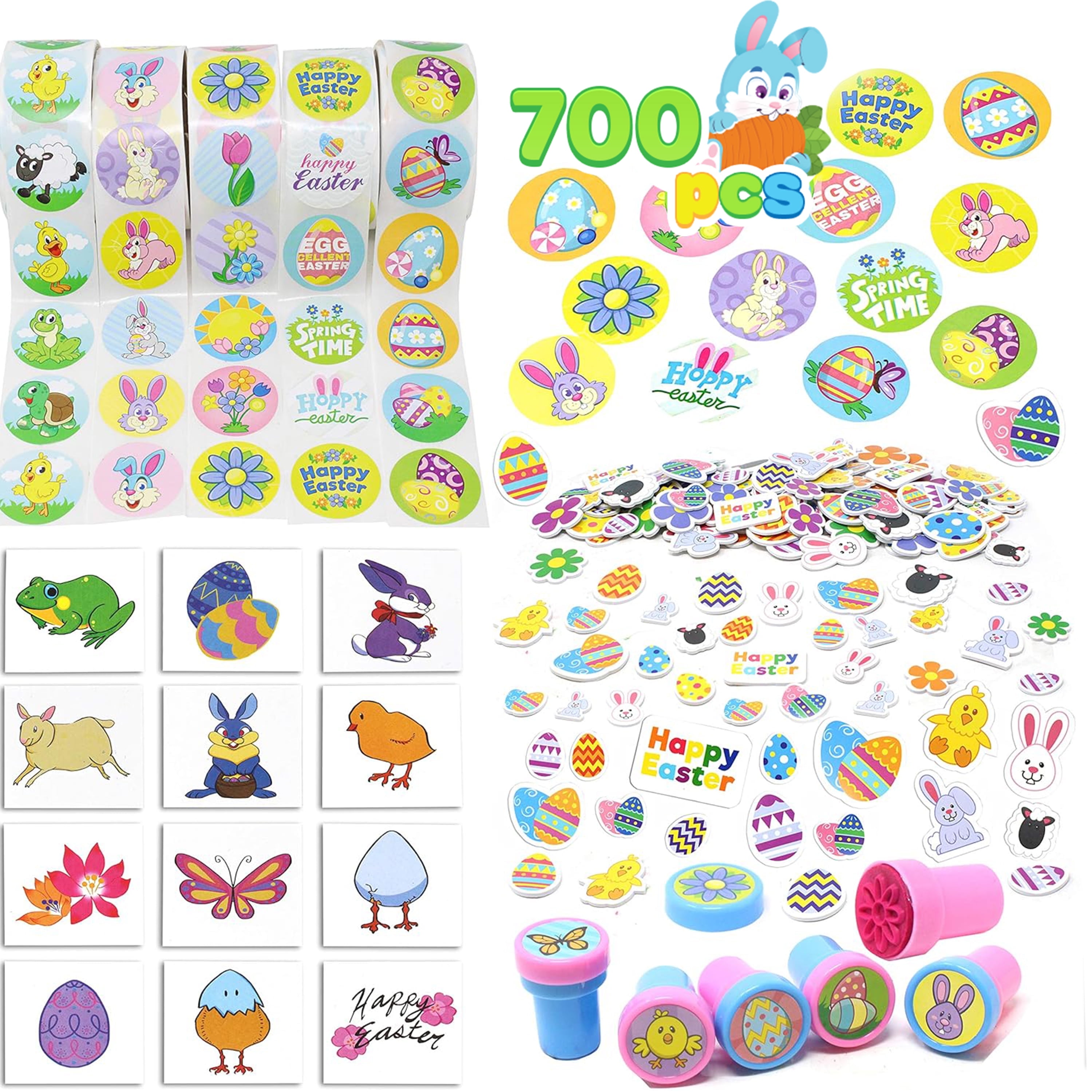JOYFY 700Pcs Easter Crafts for Kids Class Exchange,Assortment Kit with ...