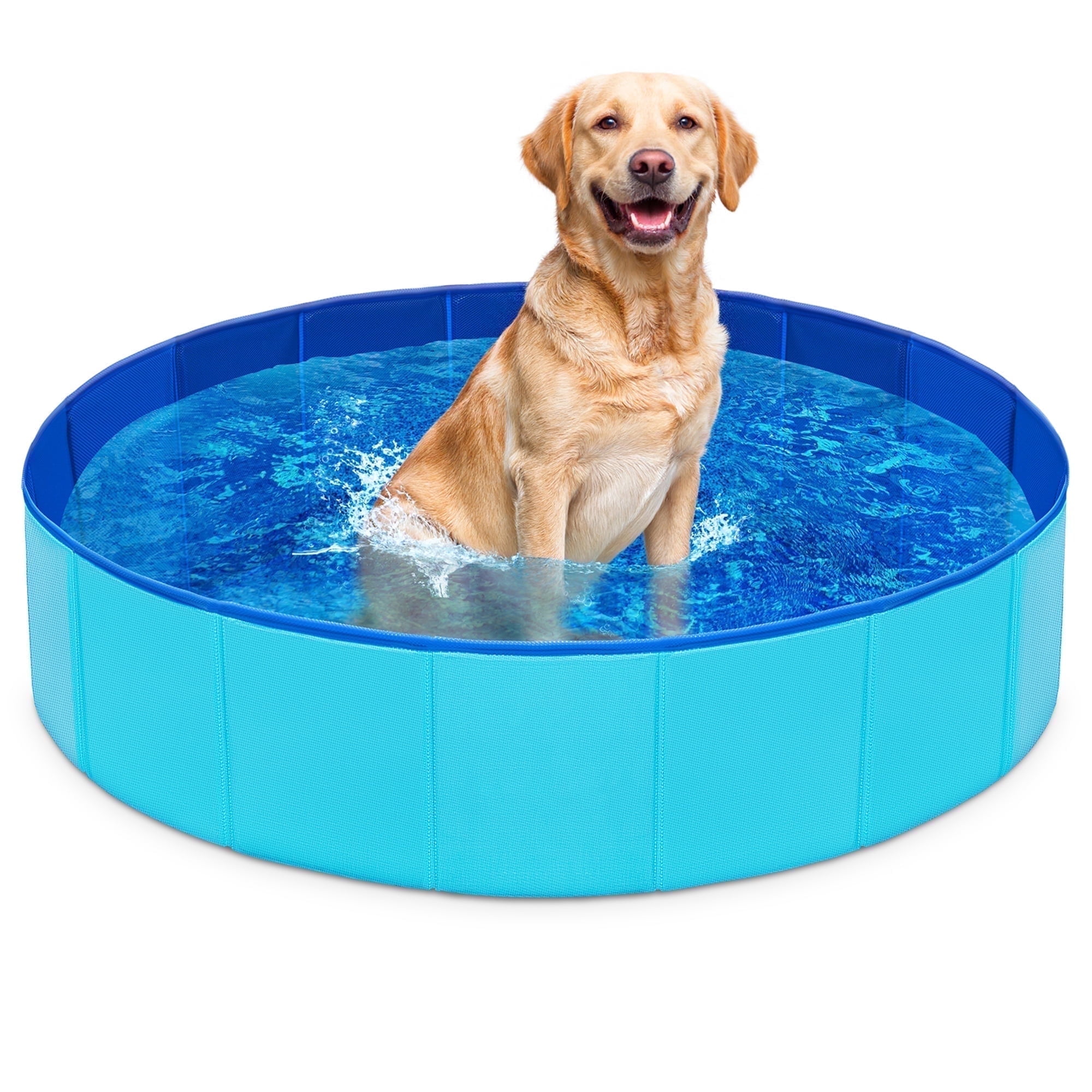 JOYFY 32 x 8 Inches Plastic Kiddie Pool, Pet Swimming Pool Foldable ...