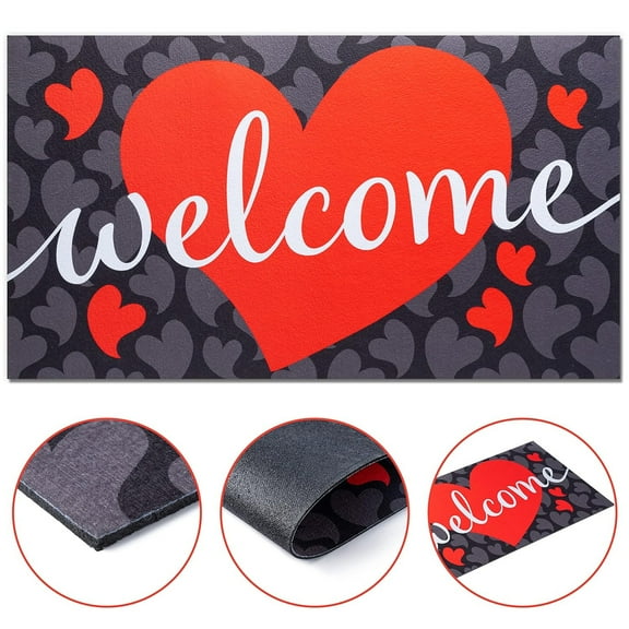 Beautynvta Valentine's Day Doormat, Romantic Love Letters Carpet Floor ...