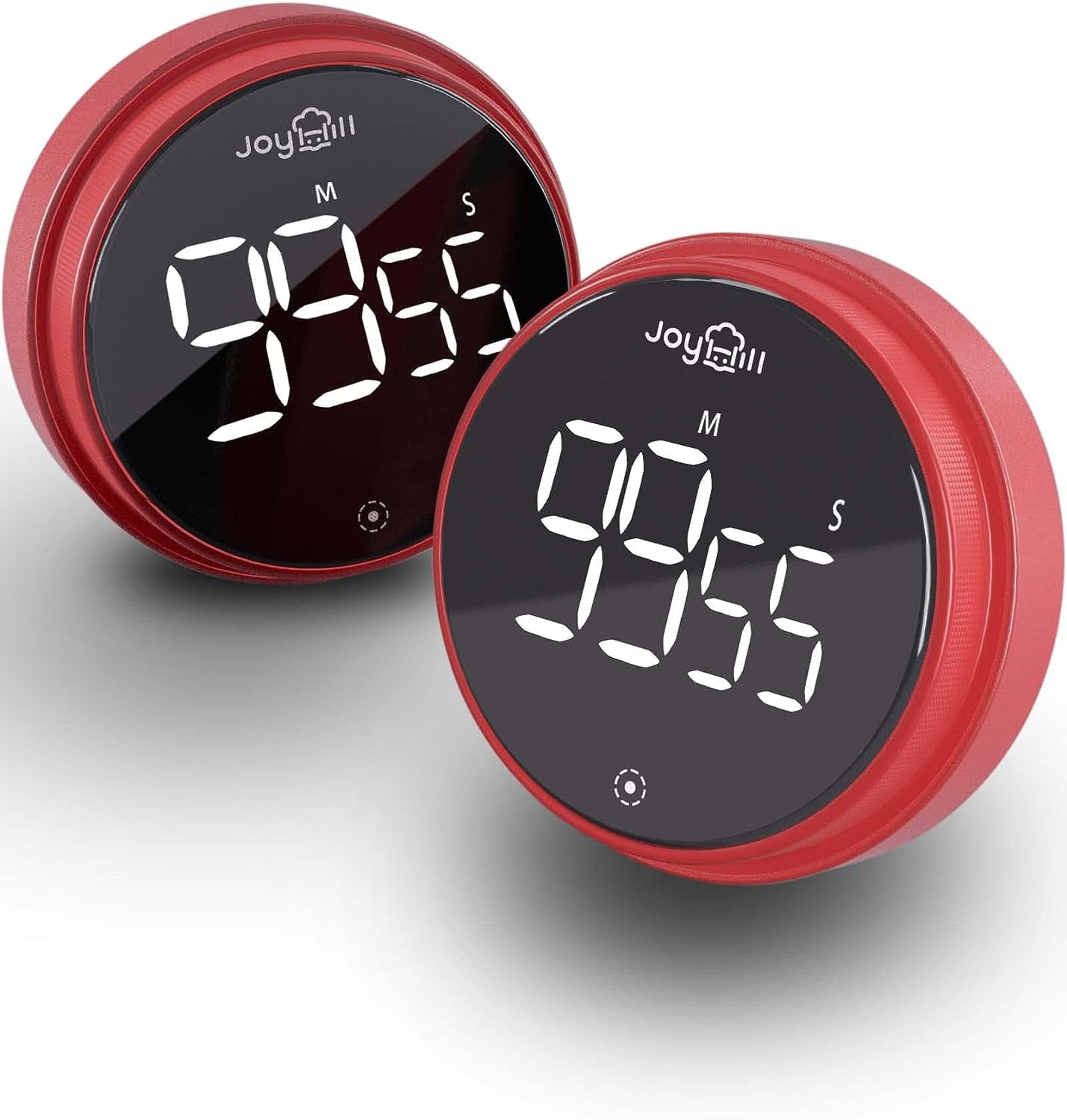 JOYHILL Loud Hour Minute Kitchen Timer, 2 Pack, Magnetic Back, Large ...