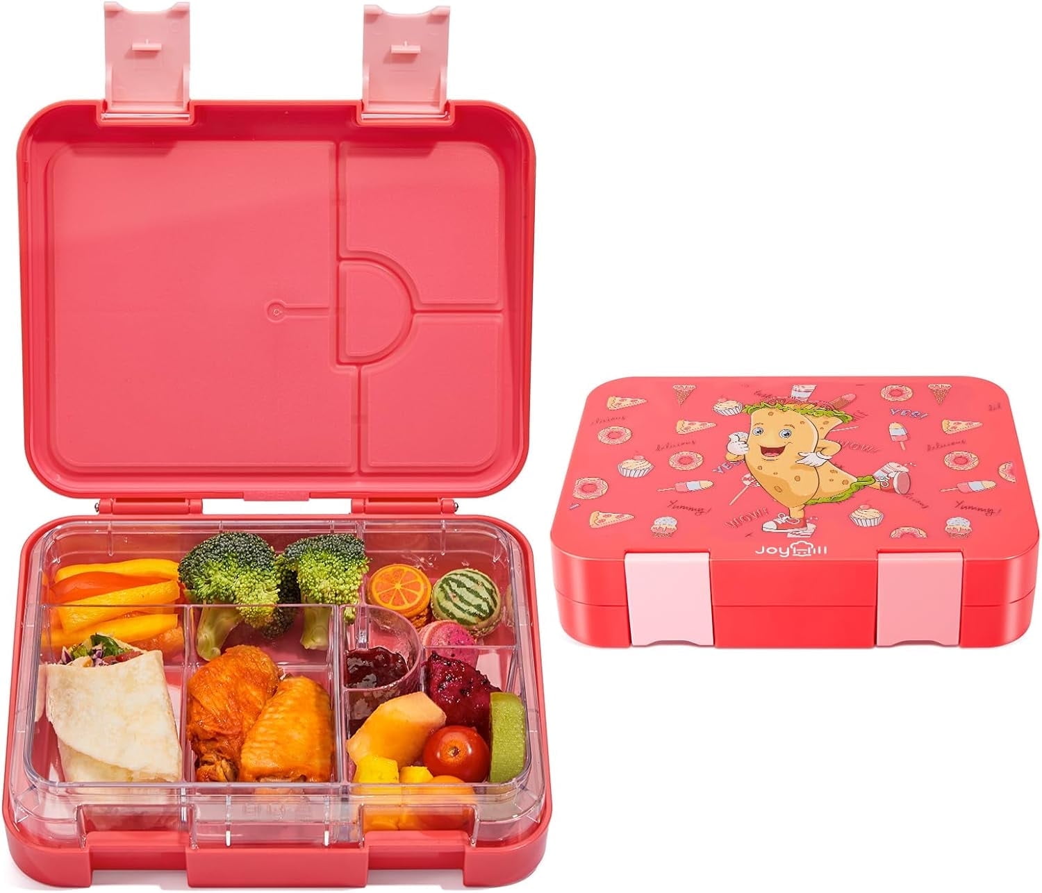 JOYHILL Leak-Proof Bento Box, 1050ML Lunch Box with 6 Compartments, BPA ...