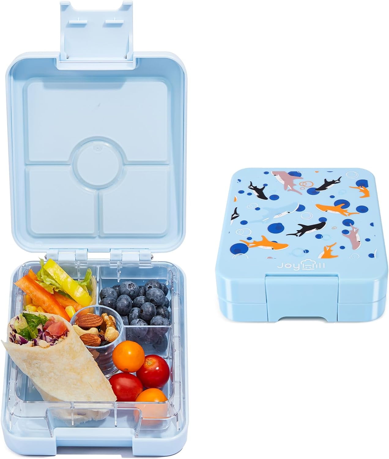 JOYHILL Leak-Proof Bento Box, 750ML Kids Lunch Box with 4 Compartments ...