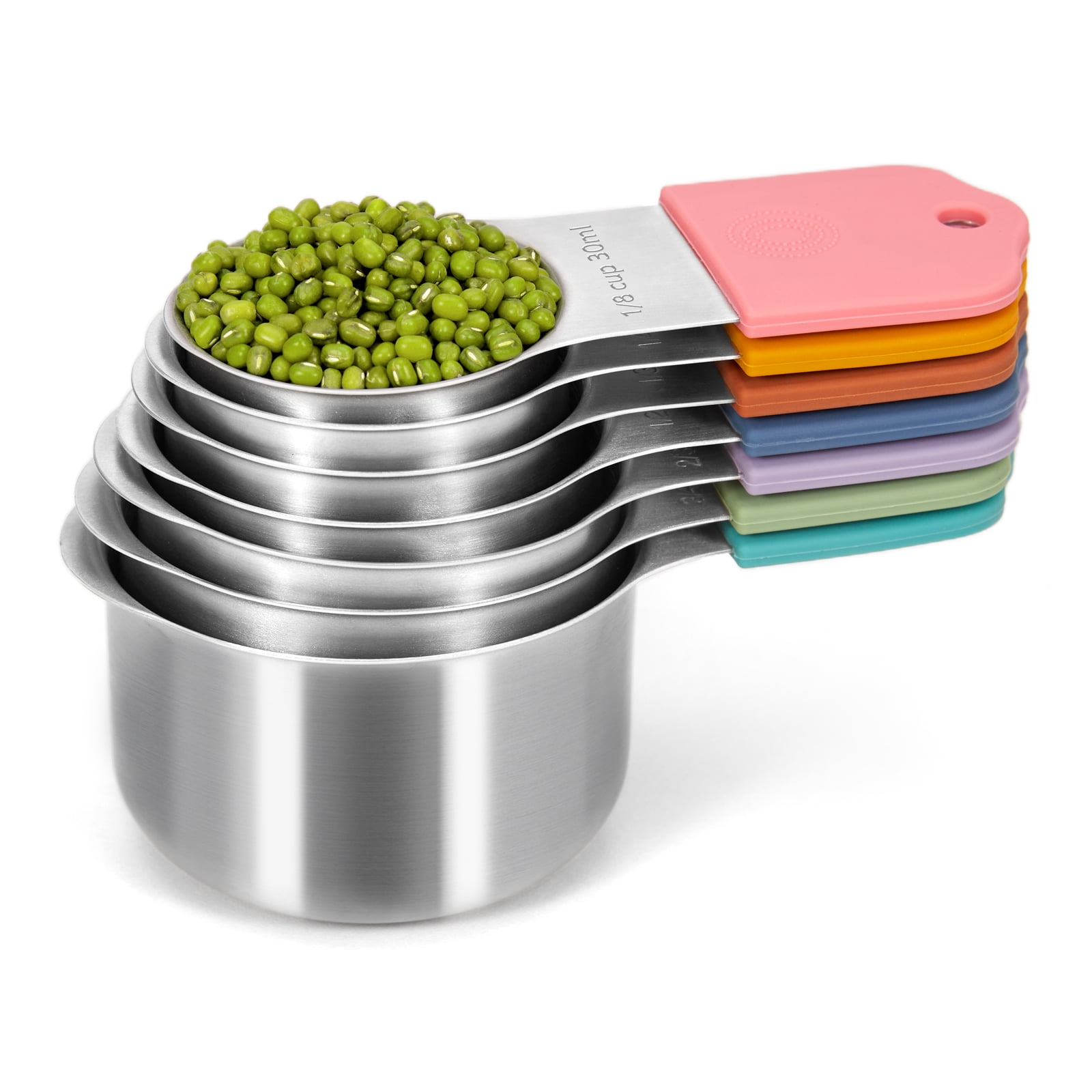 JOYHILL Magnetic Stainless Steel Measuring Cups Set of 7 Piece, Nesting ...