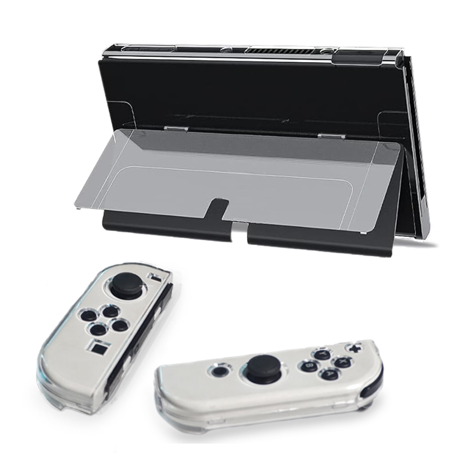 JOYHPAMTA Clear Nintendo Switch Skin & Protector Set, Transparent Split ...