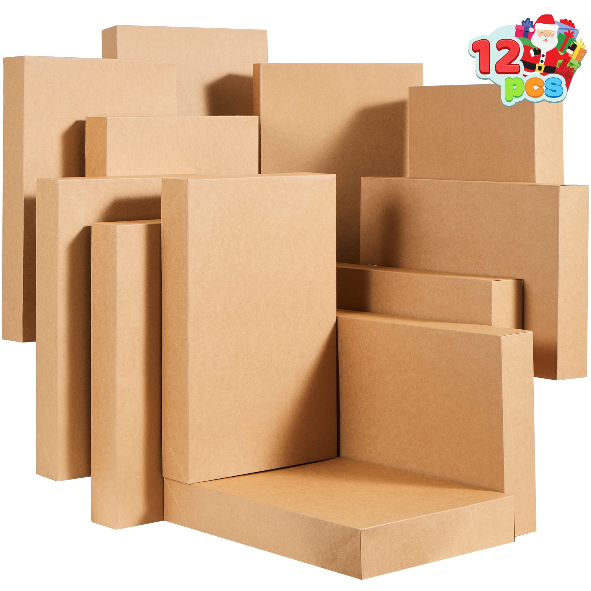 JOYIN 12 Pcs Large Christmas Gift Boxes?17" x 11" Shirt Boxes with Lids ...