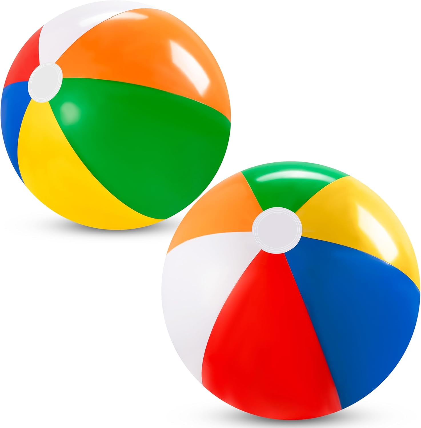JOYIN 2-Pack 20" Beach Balls - Pool Toys Large Inflatable Beach Ball ...