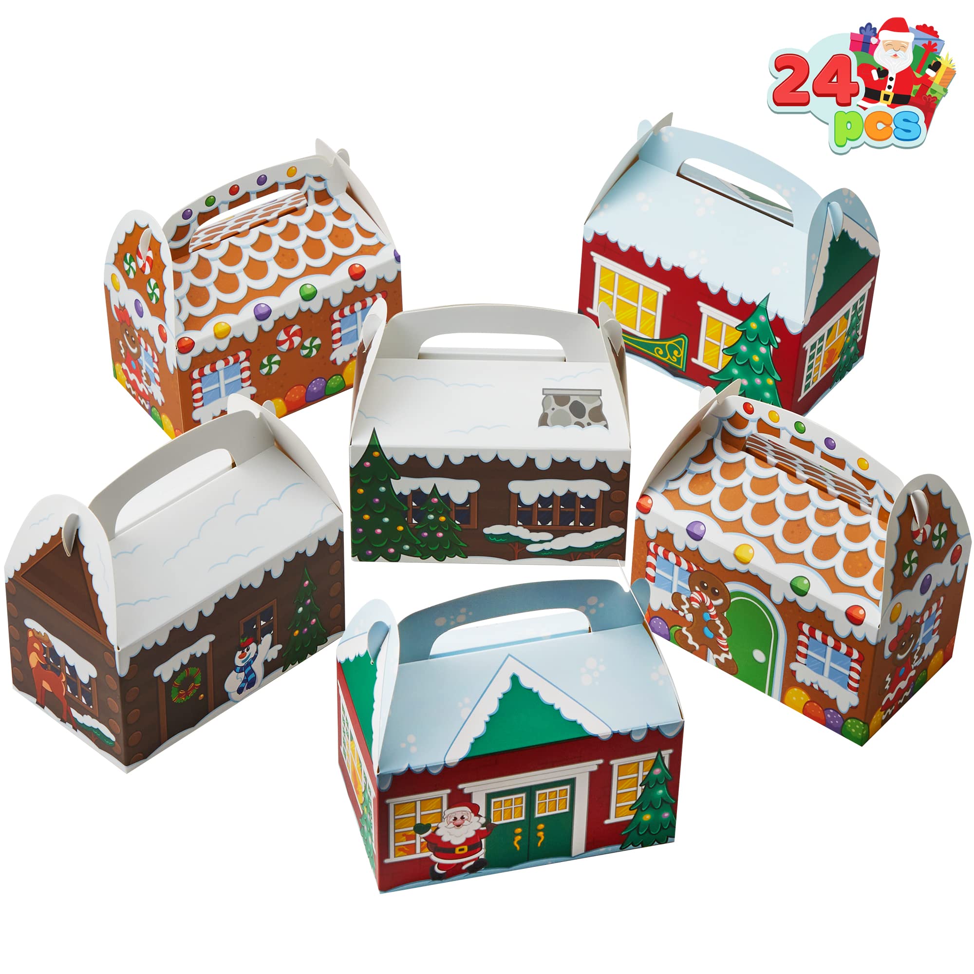 JOYIN 24 Pcs 3D Christmas Cookies Boxes, 6"x6" Treat Gift Boxes for ...