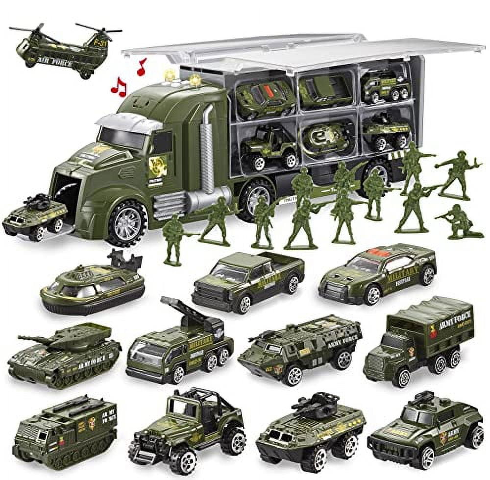 JOYIN 25 in 1 Die-cast and Mini Vehicles, Military Army Truck Car ...