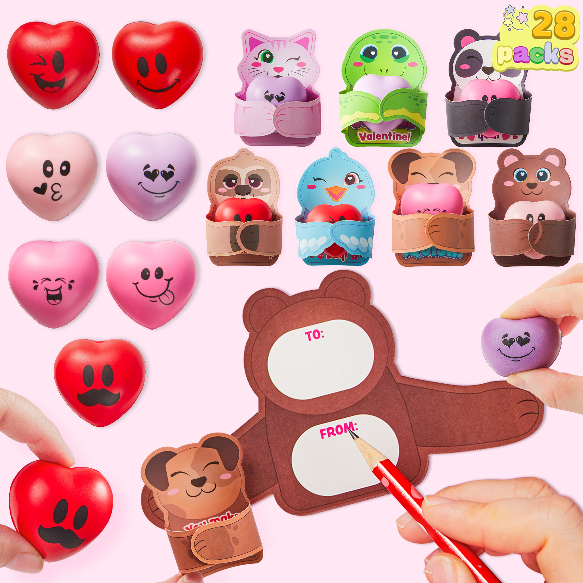 Fun Express Assorted Colors Valentine's Day Party Favor, 12 Count ...