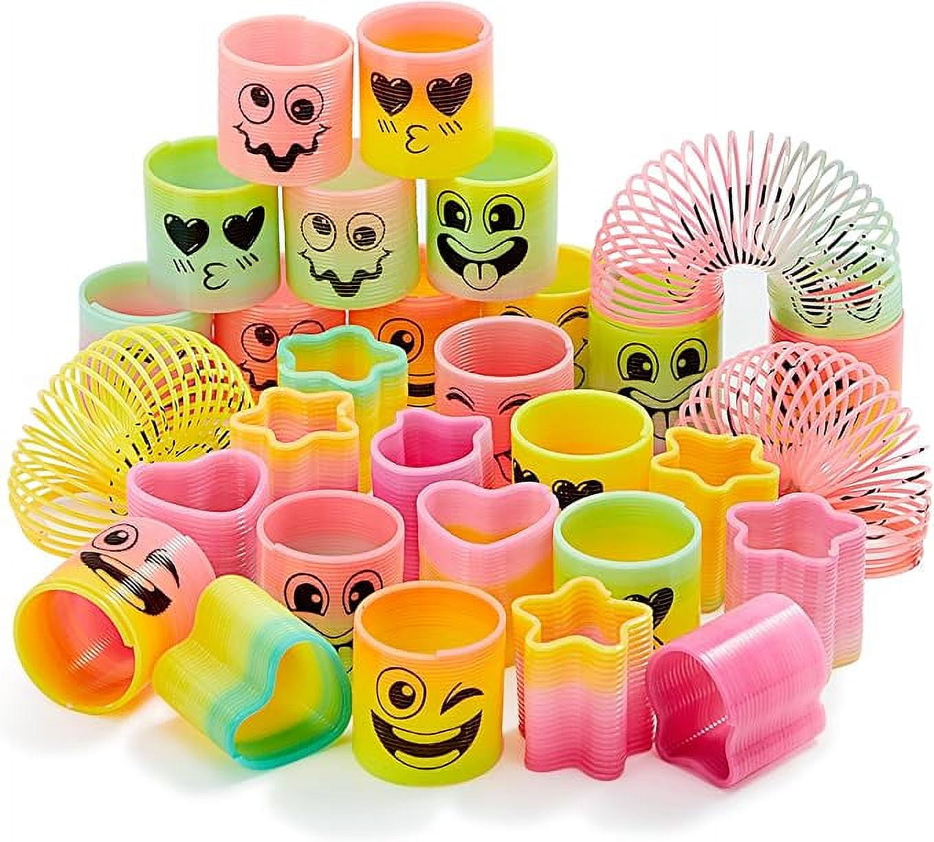 JOYIN 30 Pcs Spring Rainbow Party Favor, Mini Plastic Coil Spring Toy ...