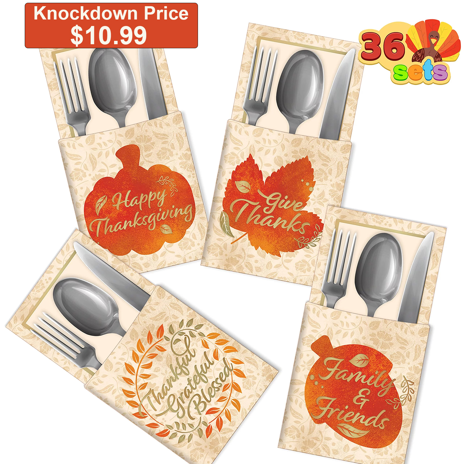 8.25" Autumn Harvest Thanksgiving Turkey Chalkboard Decorative Table ...