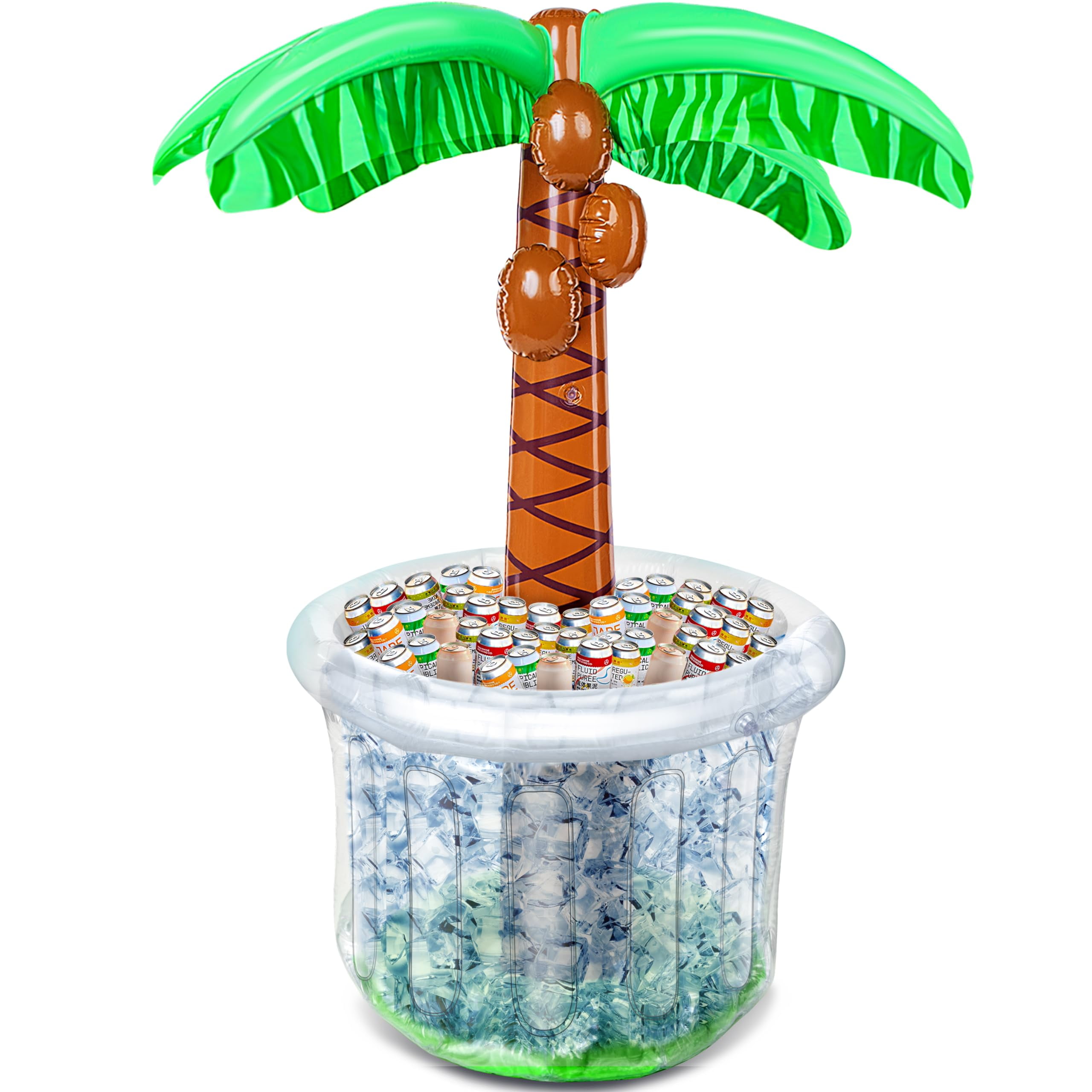 JOYIN 60" Inflatable Palm Tree Cooler, Beach Theme Decor, Pool Party ...