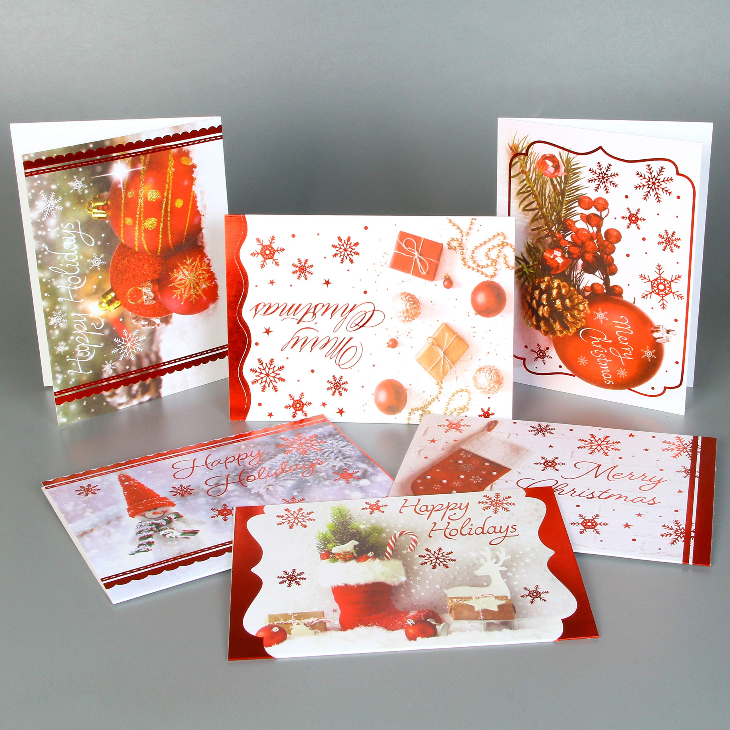 JOYIN Boxed Pack of 72 Christmas Greeting Cards for Family, Holiday ...
