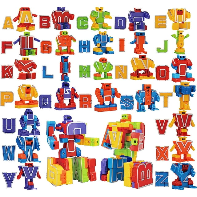 JOYIN 26-Piece Alphabet Robot Toys, Giant ABC Learning Set for Kids and ...