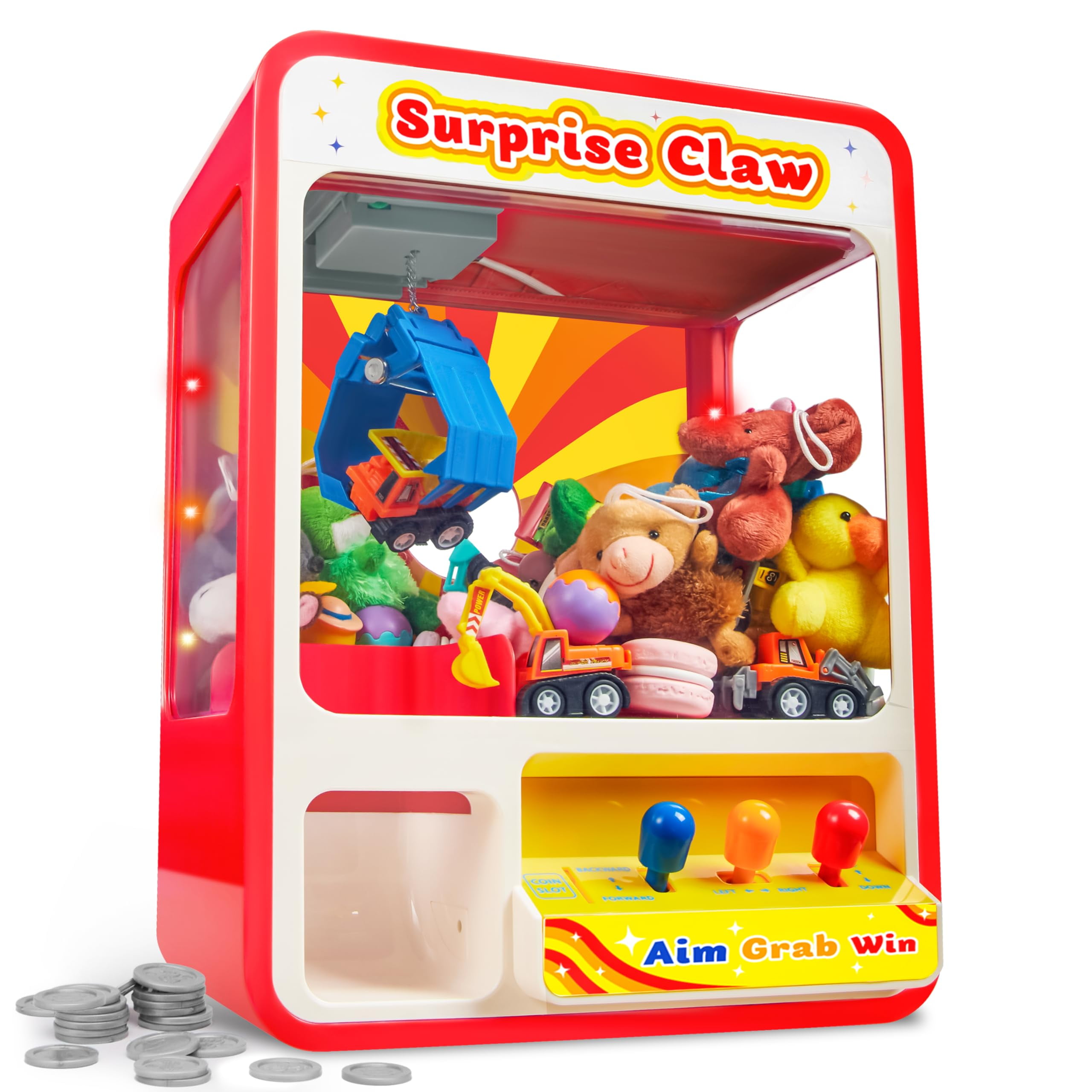 JOYIN Claw Machine Arcade Toy with LED Light & Adjustable Sound ...