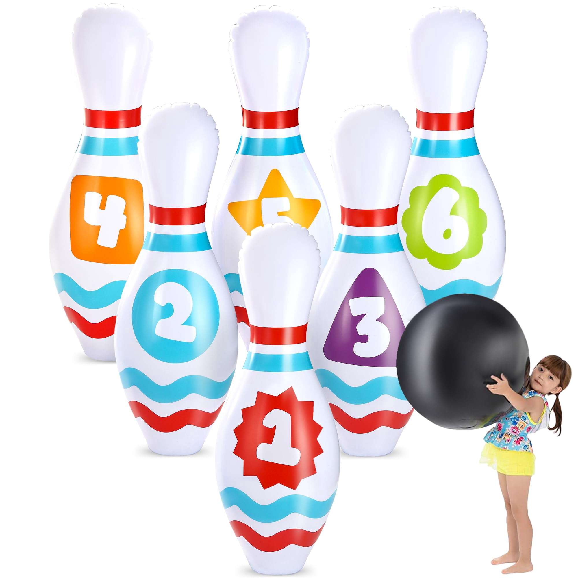 JOYIN Giant InflatableTRDN Bowling Set for Kids and Adults, Christmas ...