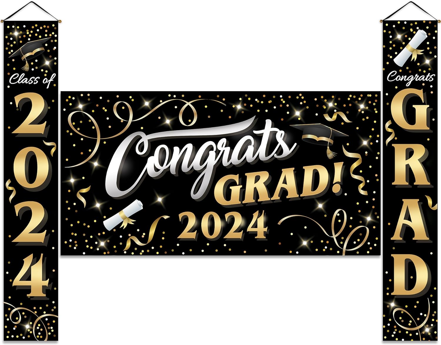 Graduation Party Decorations, Congratulations Graduate Banner Balloons ...