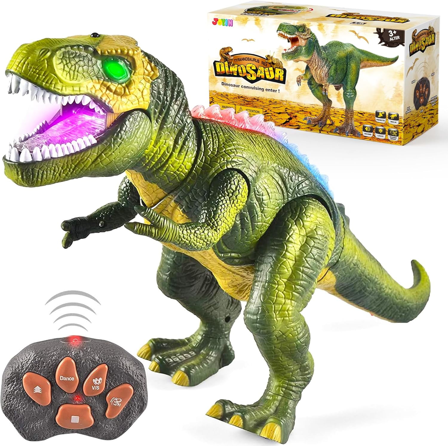 JOYIN Robot Dinosaur Toy for Kids Boys 3+ Big T rex Dinosaur Toy with ...