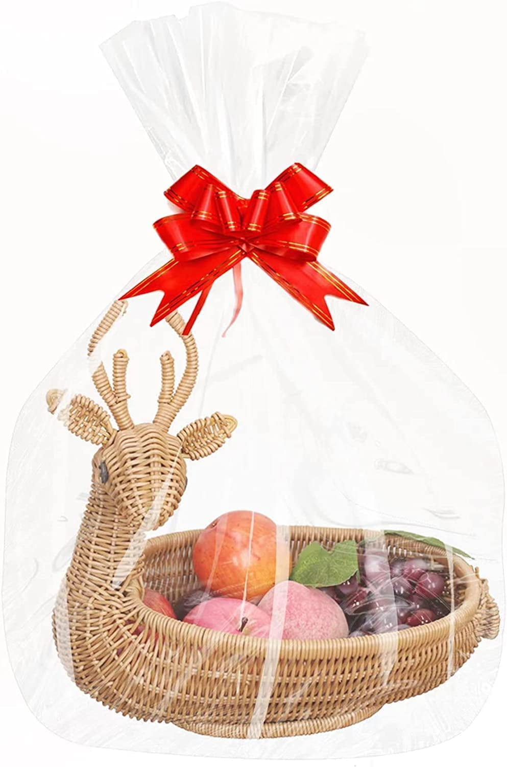 JOYIT Large Clear Cellophane Bags (18x30 in), 50 Pcs, 3 Mil Thick with ...