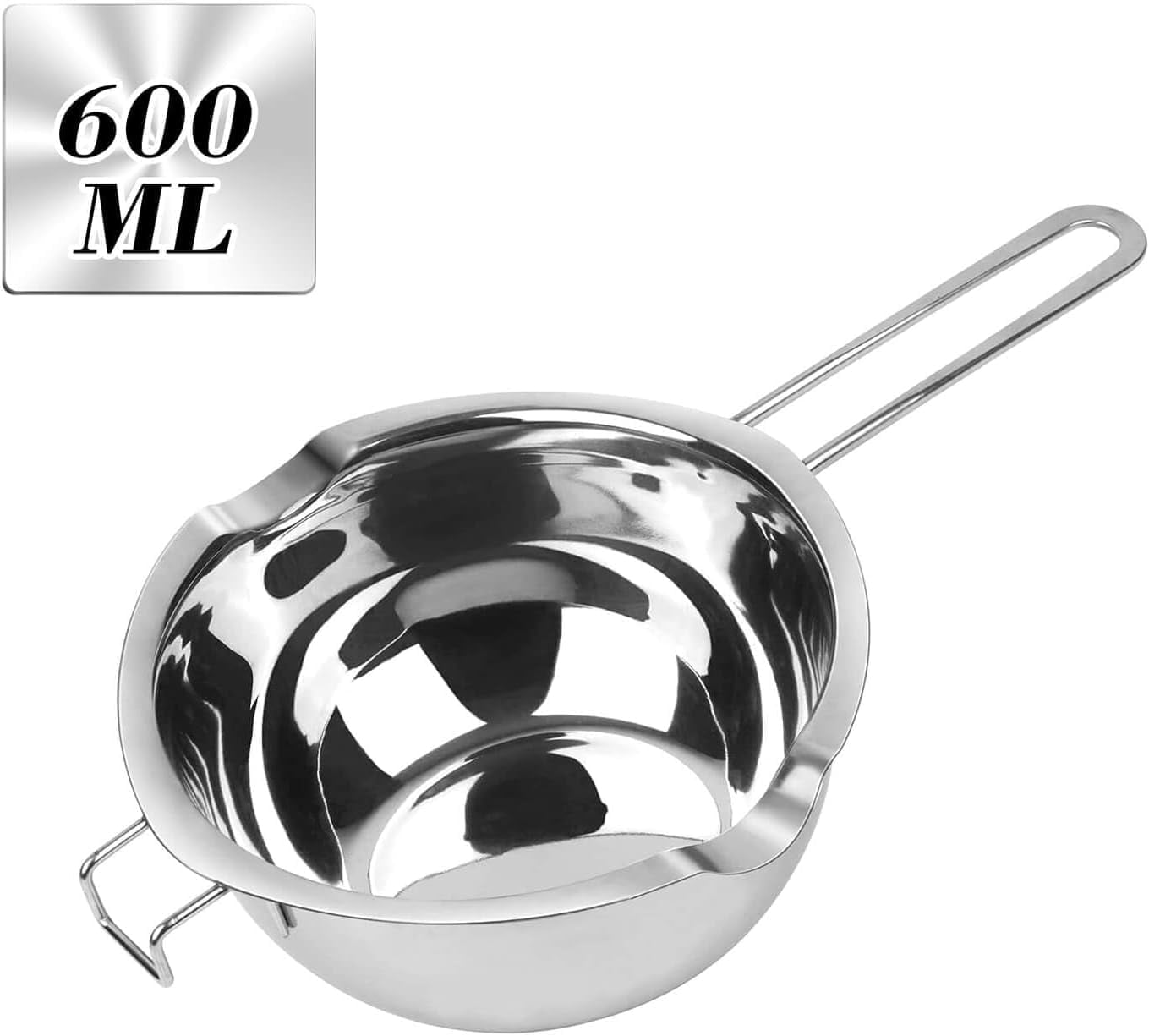 TICKJOY 600ML Double Boiler Pot, Stainless Steel Melting Pot for ...