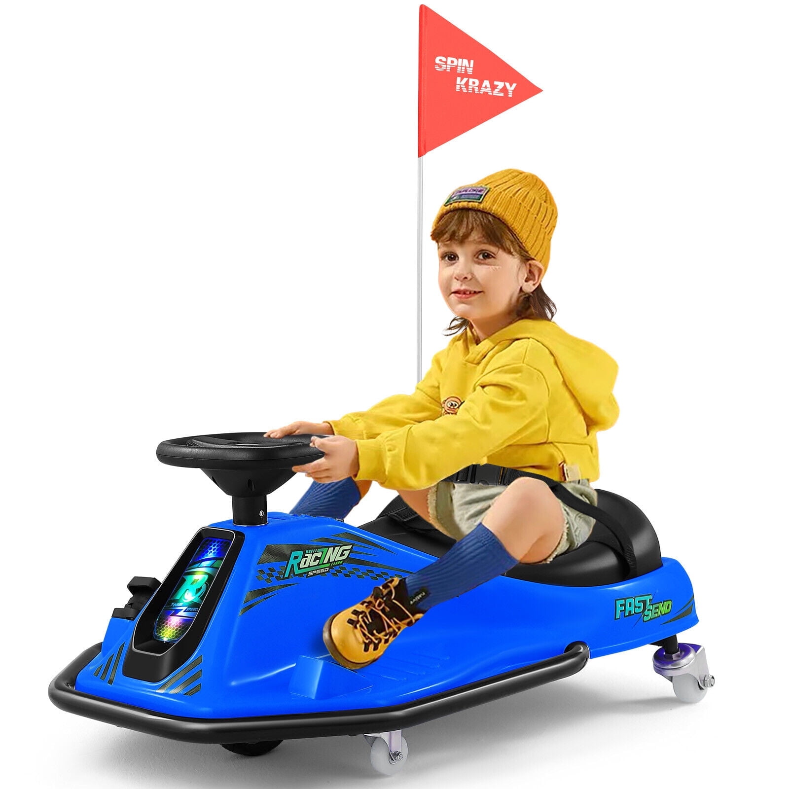 JOYLDIAS 24V Electric Go Kart, 360° Rotating Ride On Drift Car with ...