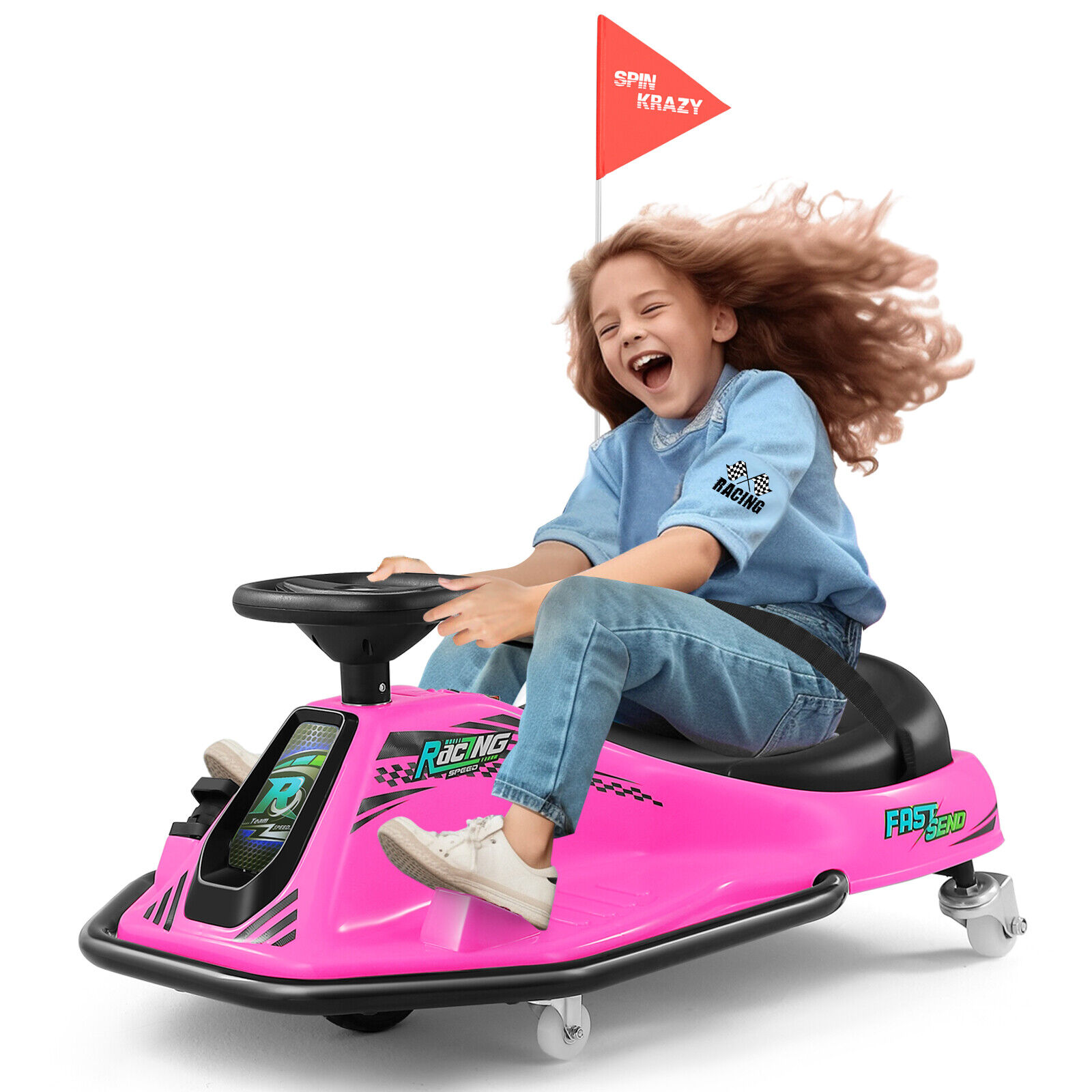 Costway 4 Wheels Kids Ride On Pedal Powered Bike Go Kart Racer Car ...