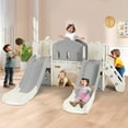 JOYLDIAS 9in1 Kids Toddler Double Slide Playground Set with Climber ...