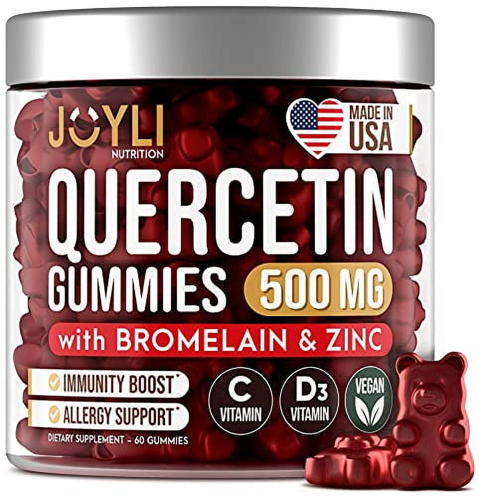 JOYLI Quercetin Gummies 500mg Quercetin Supplements with Bromelain and ...