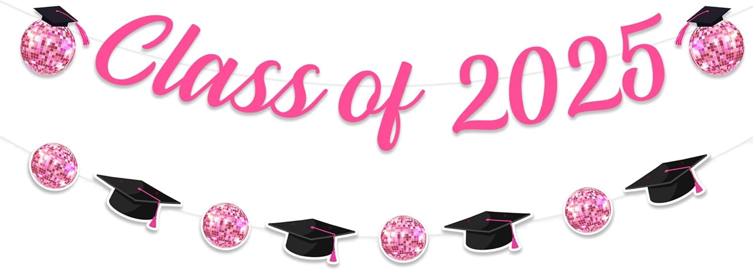 JOYMEMO Disco Theme Graduation Party Decorations, Retro Hippie Class of ...