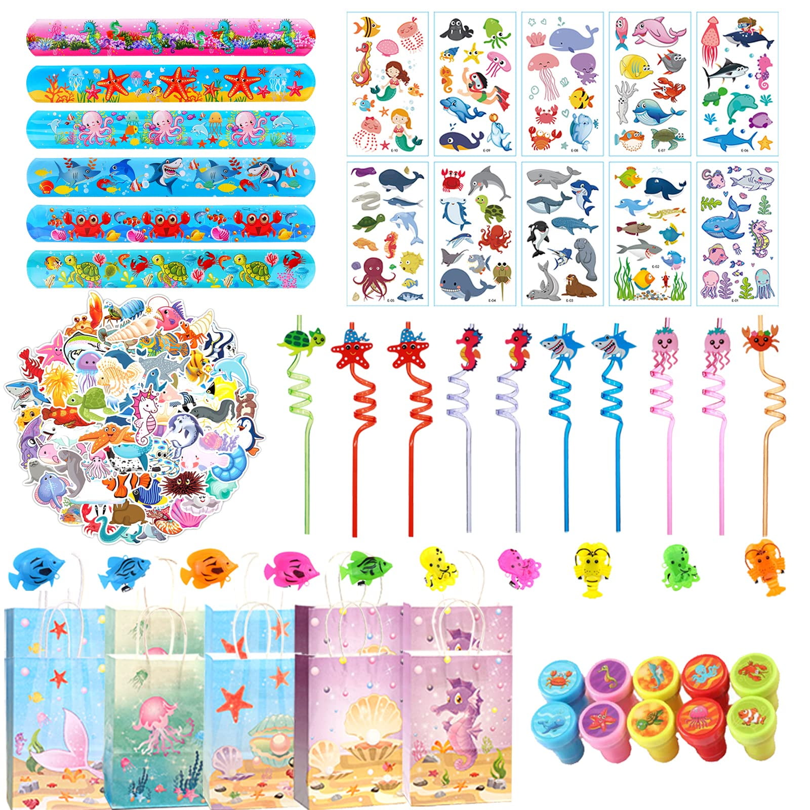 JOYMEMO Under the Sea Party Favors for Boys and Girls, Ocean Marine ...