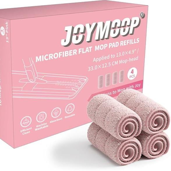 JOYMOOP 60" Mop and Bucket with 8 Reusable Microfiber Pads Hands Free ...