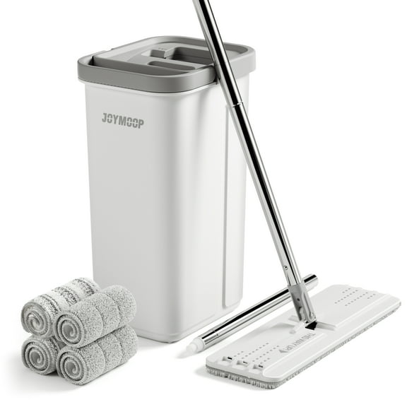 Flat Mop and Bucket System - Mop and Bucket with Wringer Set for Home ...