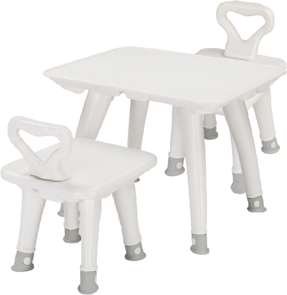 JOYMOR Kids Table and Chairs Set of 3, HDPE Material Ideal of Snack ...