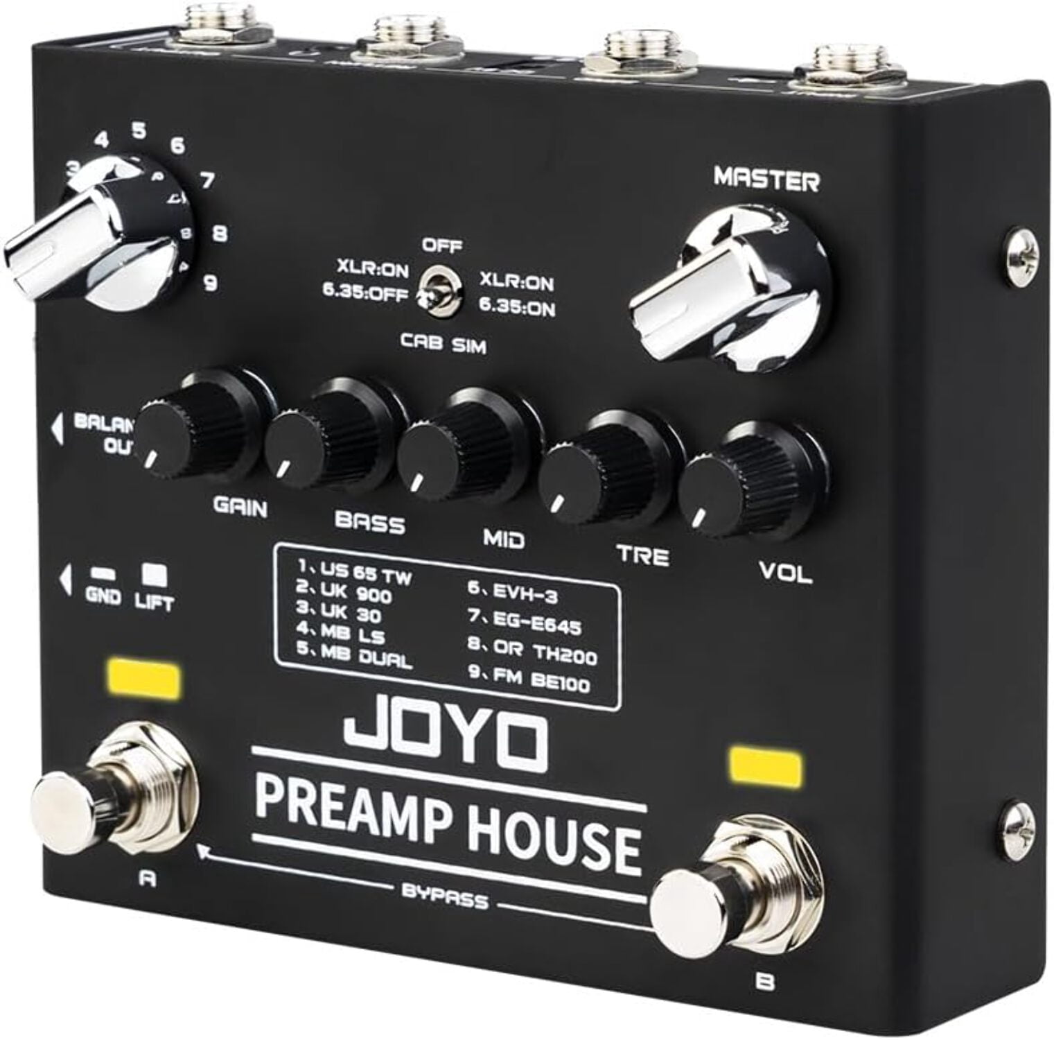 JOYO Cabinet Simulator Pedal Dual Channel with Clean and Distortion for ...