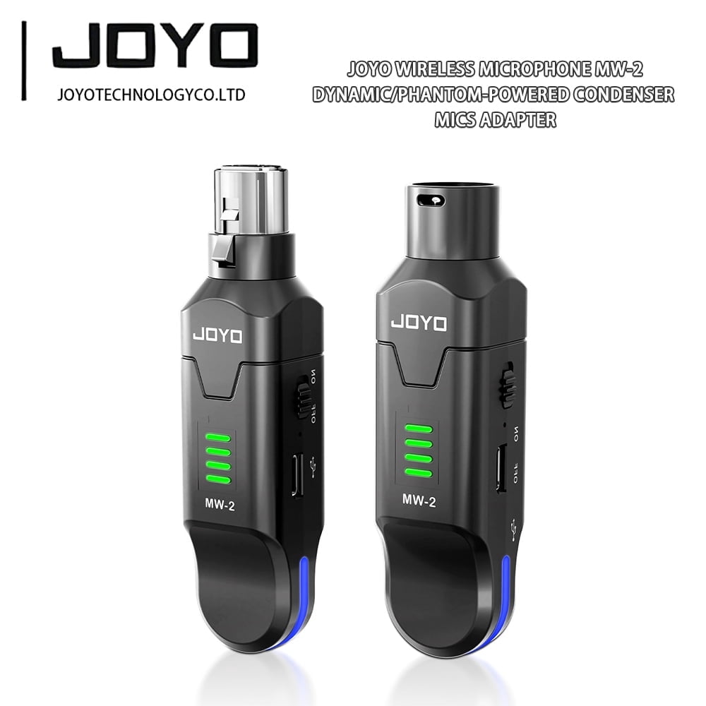 Joyo, Wireless Microphone System, MW-2 2.4GHz 4 Channel, XLR Dynamic ...
