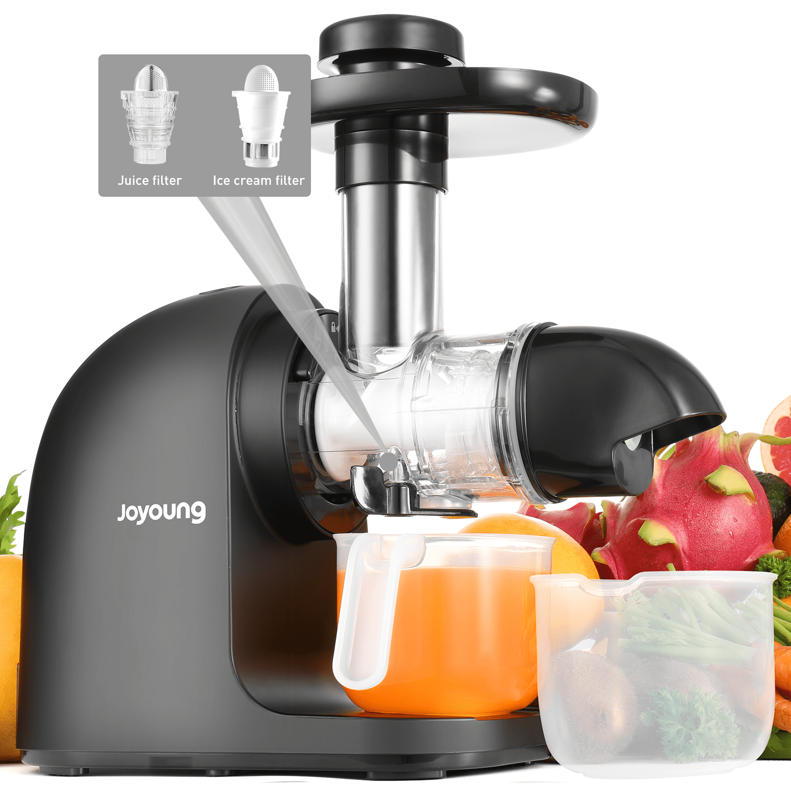 JOYOUNG Slow Masticating Juicer with Ceramic Auger, Cold Press, BPA ...