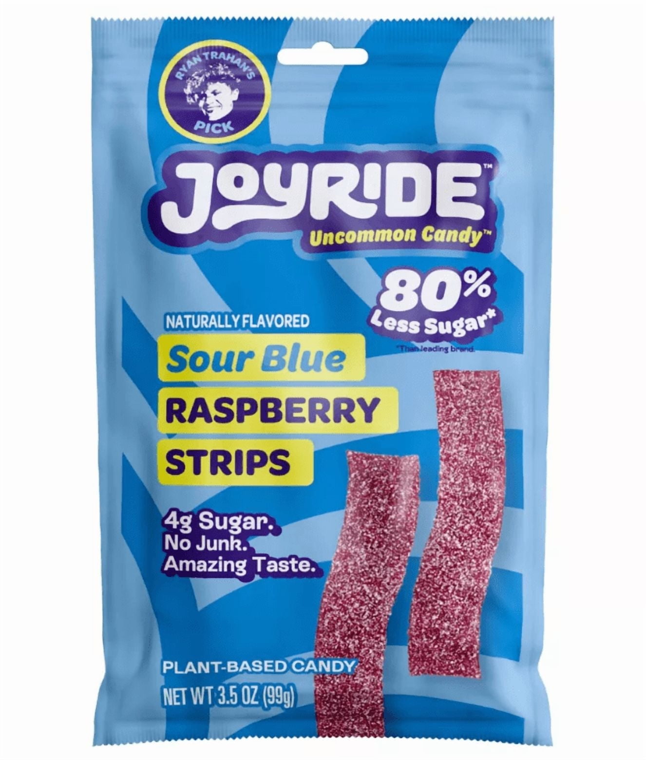 JOYRIDE Candy Sour Blue Raspberry Gummy Strips - 3.5oz - Walmart.com