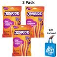 JOYRIDE Sour Rainbow Strips Less Sugar Soft Chewy 3 Count, 3.5 oz Each ...