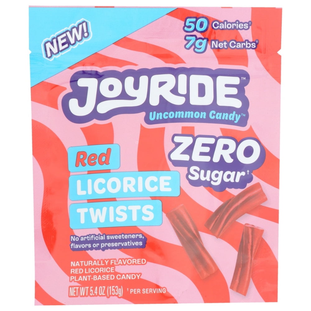 JOYRIDE - Zero Sugar Red Licorice Twists Uncommon Candy 5.4OZ ( Pack of ...
